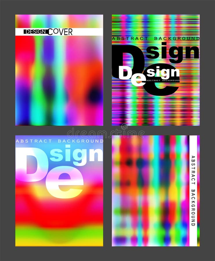 4 Bright Banners with a Computer, Laptop, Smart Watch and Phone ...