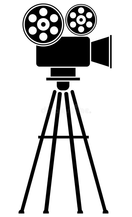 Black Silhouette of a Projector Stock Vector - Illustration of ...