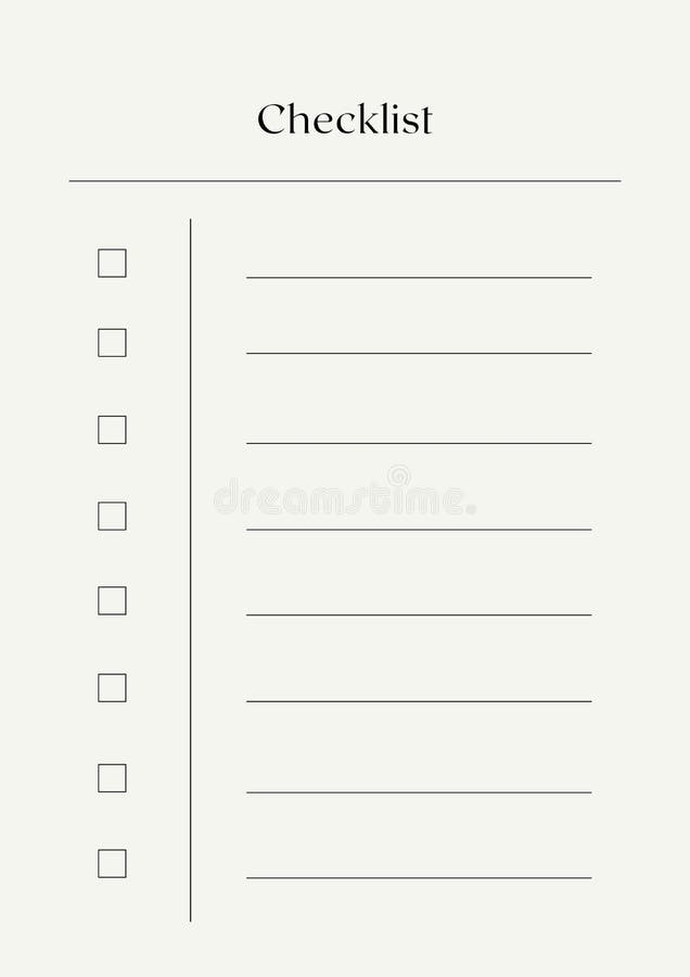 Checklist. Organiser and Schedule with Place for Notes and To Do List ...