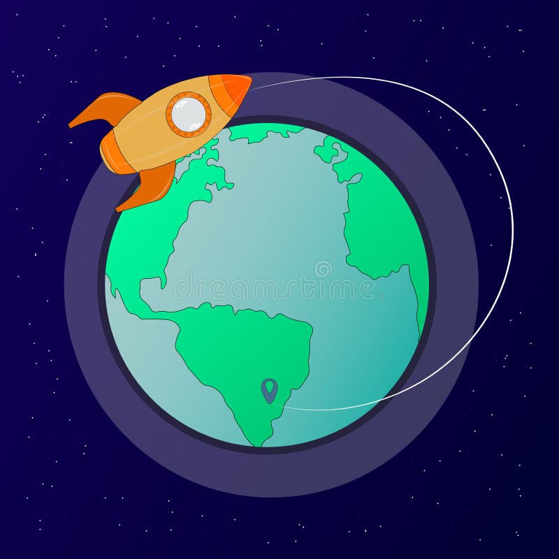 Super Fast Space Rocket Delivery Stock Illustrations – 6 Super Fast ...