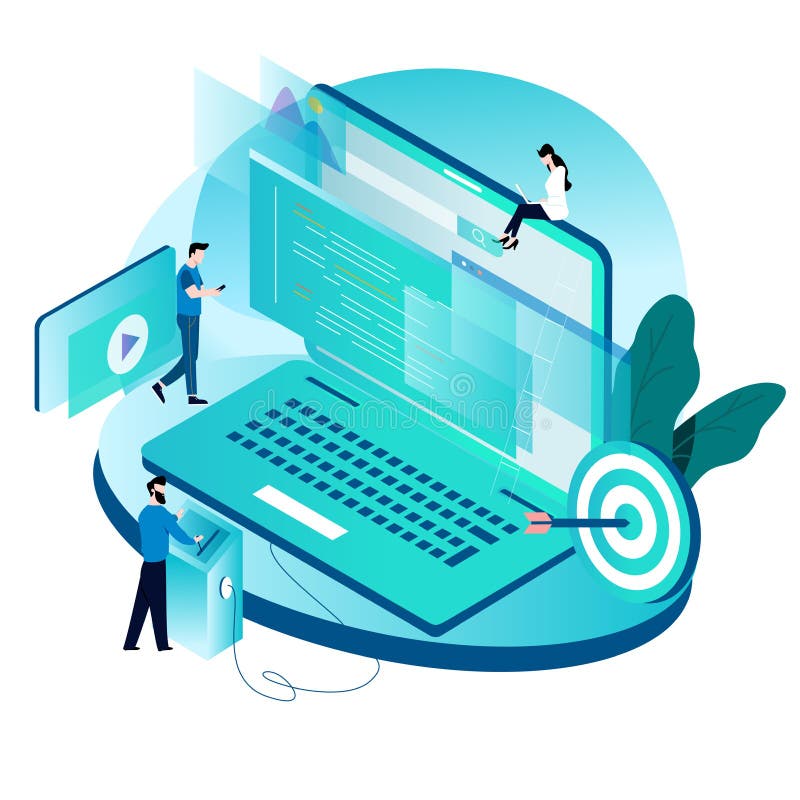 Modern Isometric Concept for Coding, Programming, Website and ...