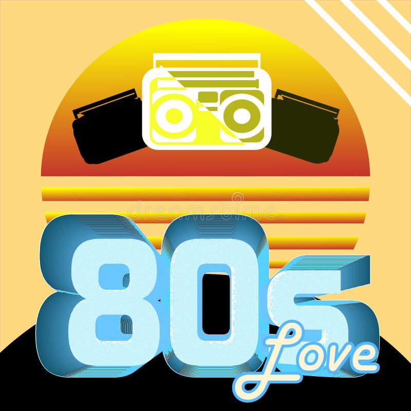 Poster,illustration of the Aesthetics of the 80s Stock Vector ...