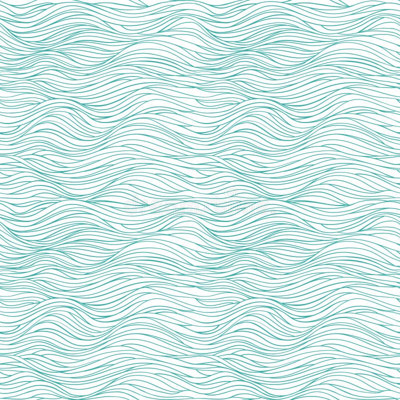 Ð and Drawn Abstract Wave Vector Seamless Pattern Stock Vector ...