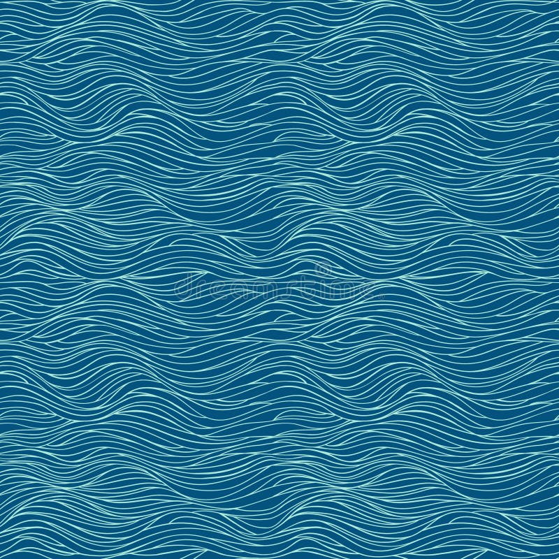 Horizontal Wave Vector Seamless Pattern Stock Vector - Illustration of ...