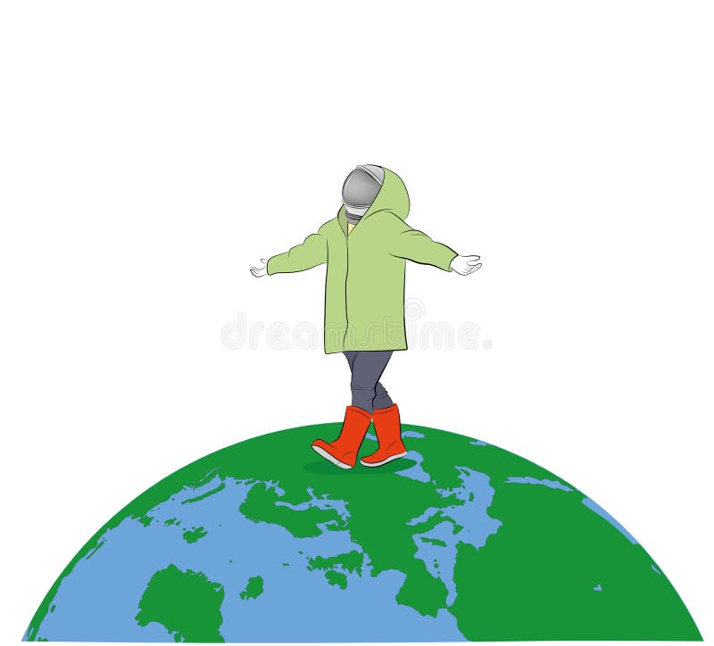 Explorer Walking stock vector. Illustration of vector - 10444745