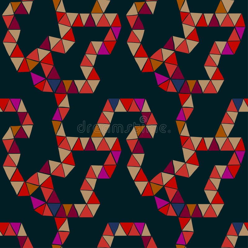 Abstract Modular Pattern, Figure Folded from Uneven Triangles Stock ...