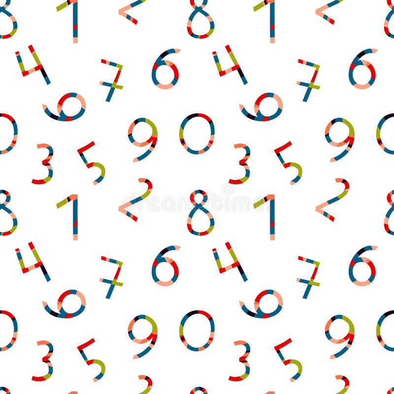 Bright Numbers from 1 To 10 and Mathematical Signs Stock Vector ...