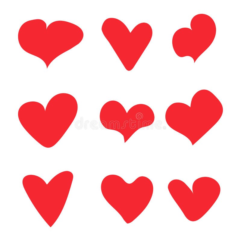 Set of hearts stock vector. Illustration of original, graphic - 3556842