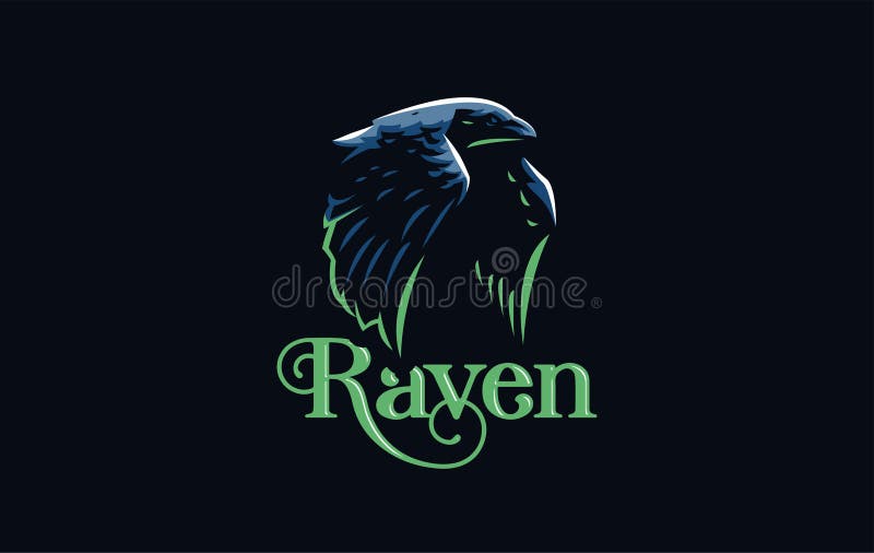 Minimalist Raven and Bear Logo Icon Vector Template, with Negative ...