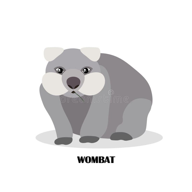 Set of Wombat Logo. Animal Vector Illustration. Isolated on White ...