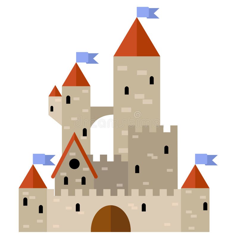 Castle flags stock illustration. Illustration of high - 34372236
