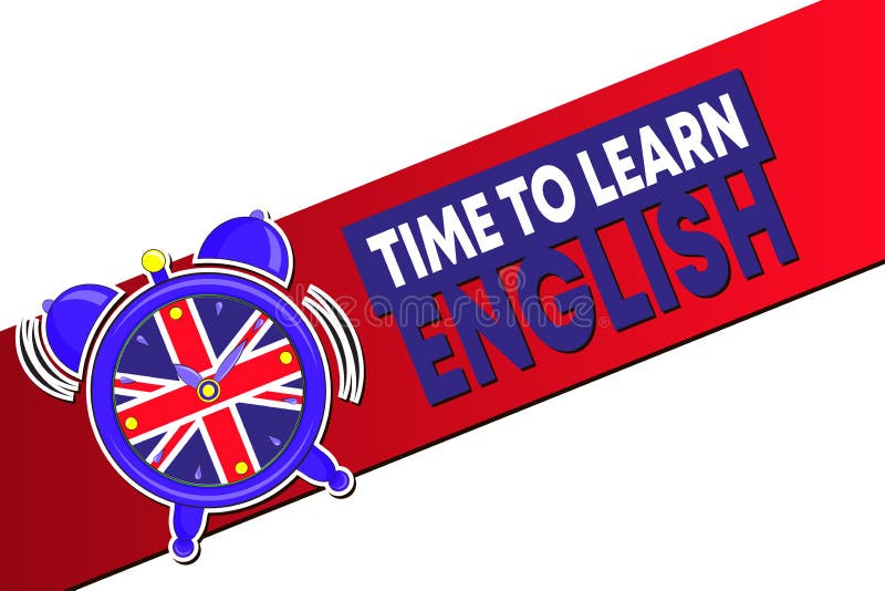 Time To Learn English - Alarm Clock with British Flag on Clock Face ...