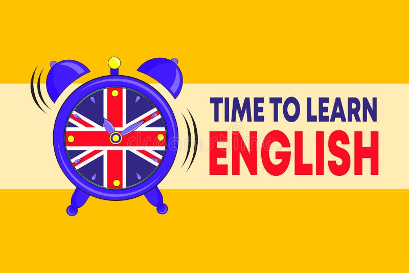 Time To Learn English - Alarm Clock with British Flag on Clock Face ...