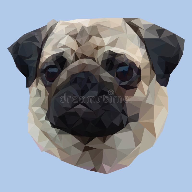 Dog Low Polygon Vector Illustration. Stock Vector - Illustration of ...