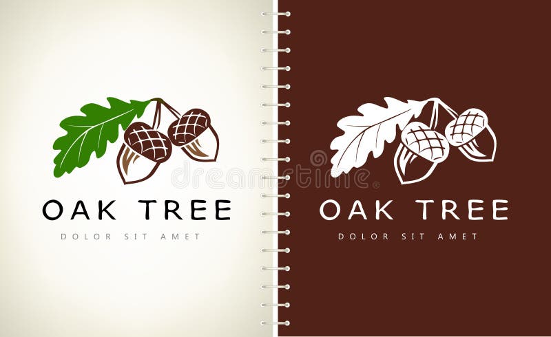 Oak Tree Logo. Acorn Vector. Stock Vector - Illustration of plant ...