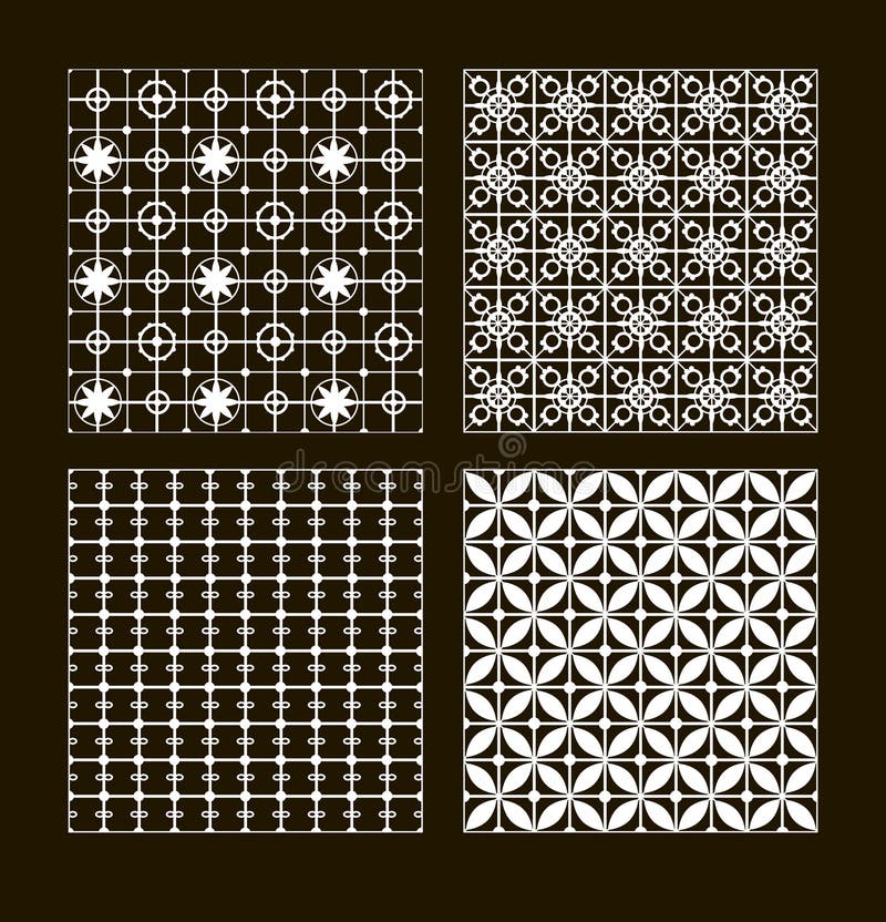 Lace Vector Seamless Pattern. White Patterns Set Clip Art. Stock Vector ...