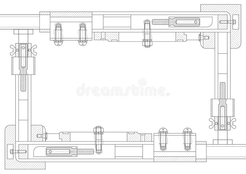 Frame of a Technical Drawing .Mechanical Engineering Drawing .Technical ...
