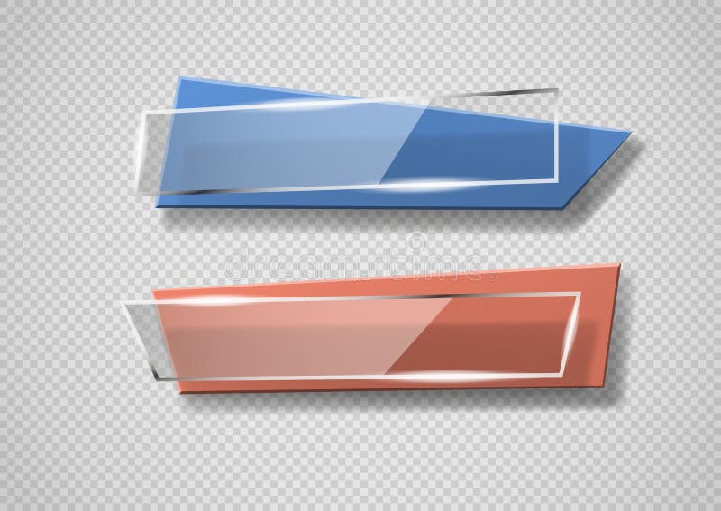 Reflecting Glass Banner. Clear Text Box Banner Stock Vector ...