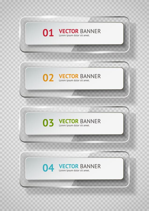 Reflecting Glass Banner. Clear Text Box Banner Stock Vector ...