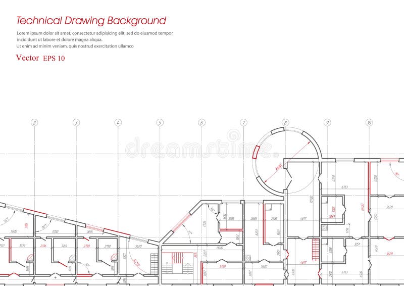 Architectural Plan,technical Project .House Plan Project .Engineering ...