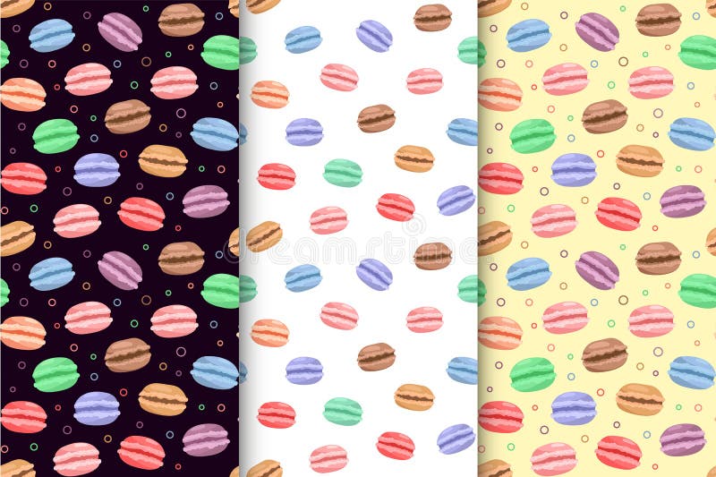 Sweet Macarons. Vector Illustration with Lettering Isolated on White ...