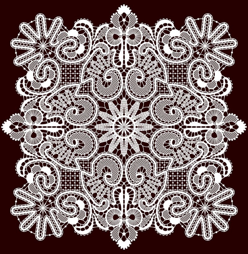 White Vector Lace Doily Frame Stock Vector - Illustration of decorative ...