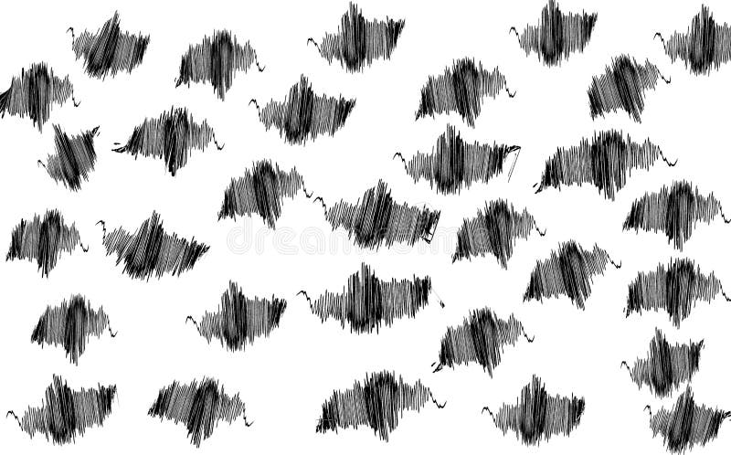 Black White Background Drawing Abstract Art Illustration Brush Lines ...