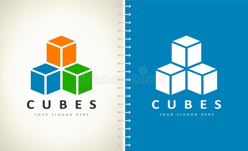 Cubes logo stock illustration. Illustration of looking - 26958240