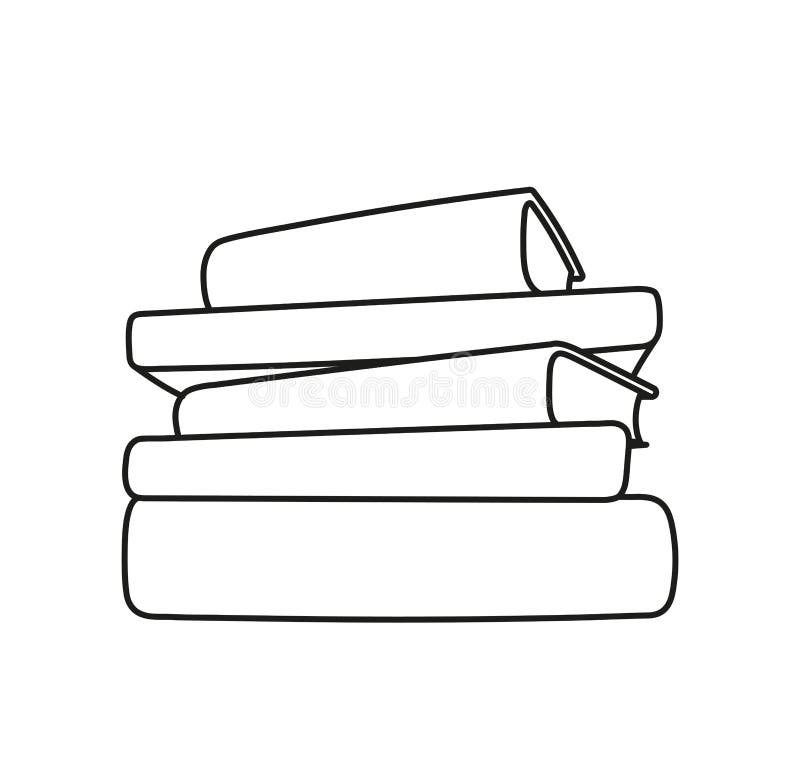 Stack Of Books On A White Background. Pile Of Books Vector Illustration ...