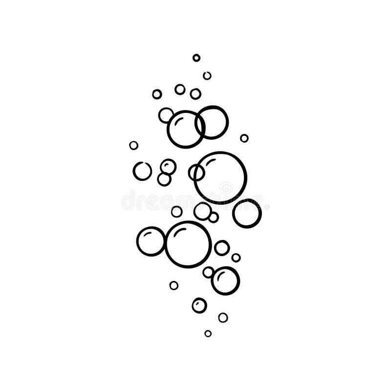 Vector Water Or Soap Bubbles In Outline Style Stock Vector ...