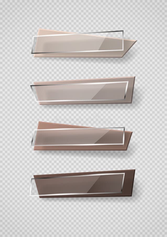 Reflecting Glass Banner. Clear Text Box Banner Stock Vector ...