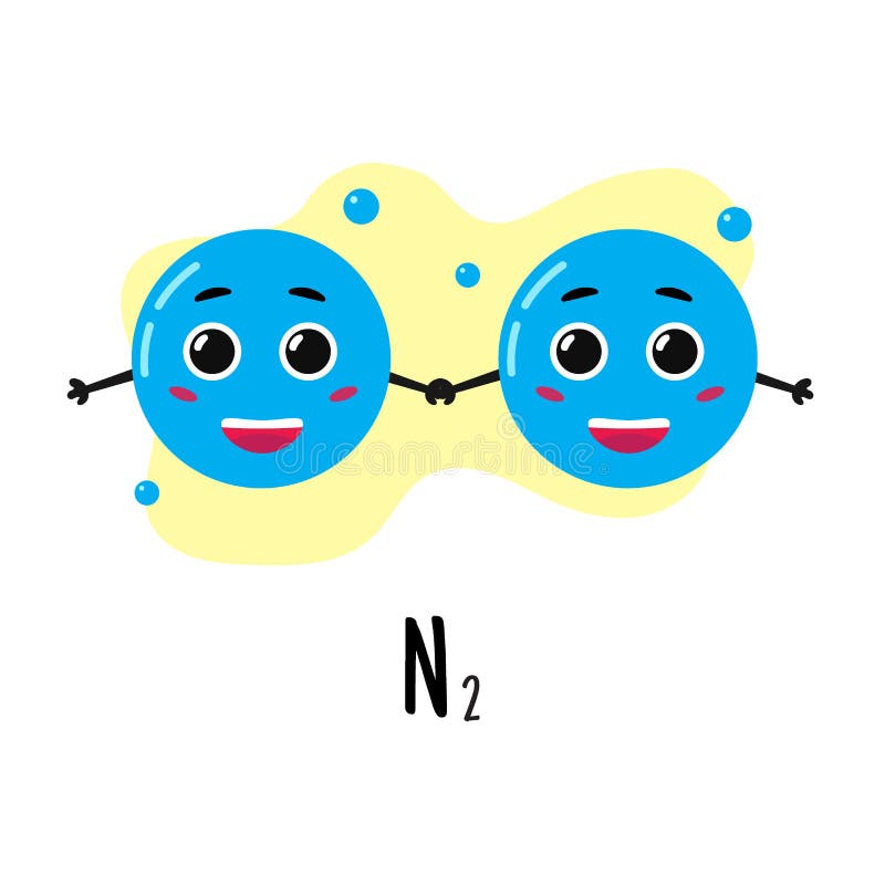Oxygen Molecule Cartoon