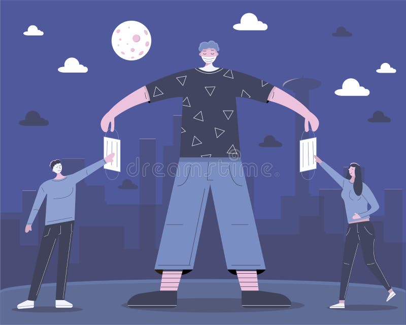 Volunteer Handed Out Medical Masks To People To Protect Them from ...