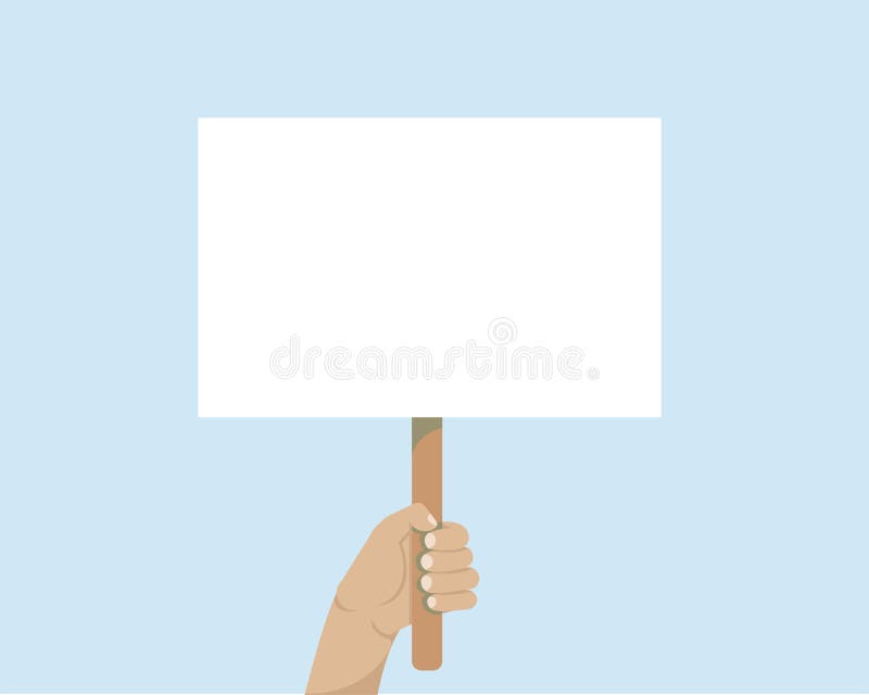 Hand Holding Blank Banner Mockup Stock Vector - Illustration of banner ...