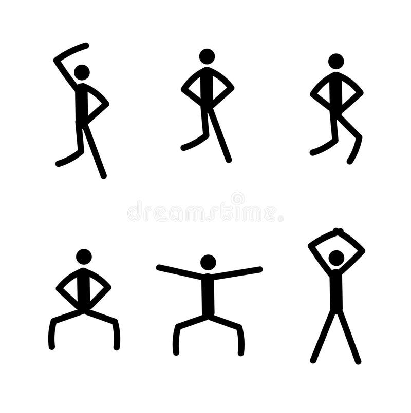 Dancing Stick Man. Sample Hand Drawn Icon. Figure of Happy Stick Man ...
