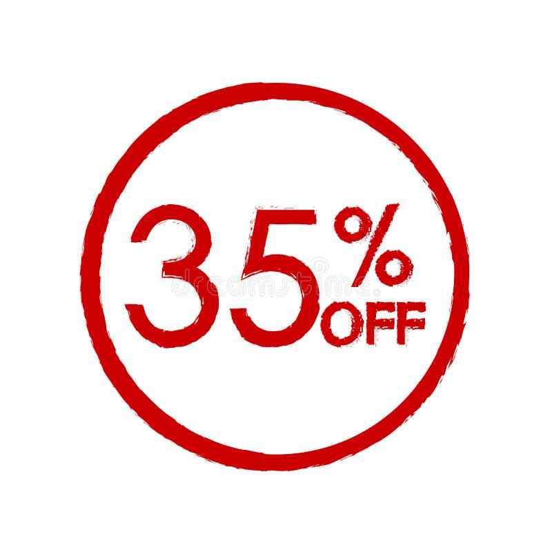 35 Off. Sale and Discount Price Icon. Sales Tag Design Template. Vector ...