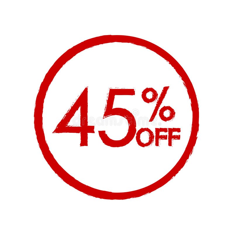 45 Off. Sale and Discount Price Icon. Sales Tag Design Template. Vector ...
