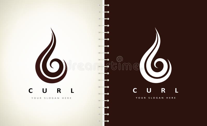 Curl Hair Logo Vector. Beauty Salon Design Stock Vector - Illustration ...