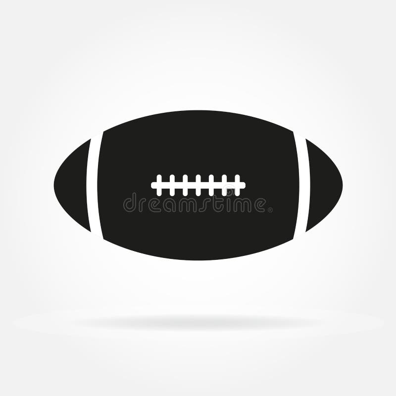 American Football Ball or Rugby Ball Icon. Vector Illustration. Stock ...
