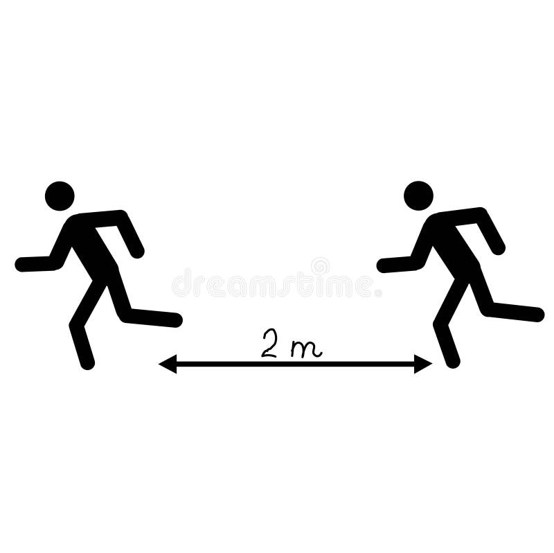 Keep a Social Distance while Playing Sports Stock Vector - Illustration ...