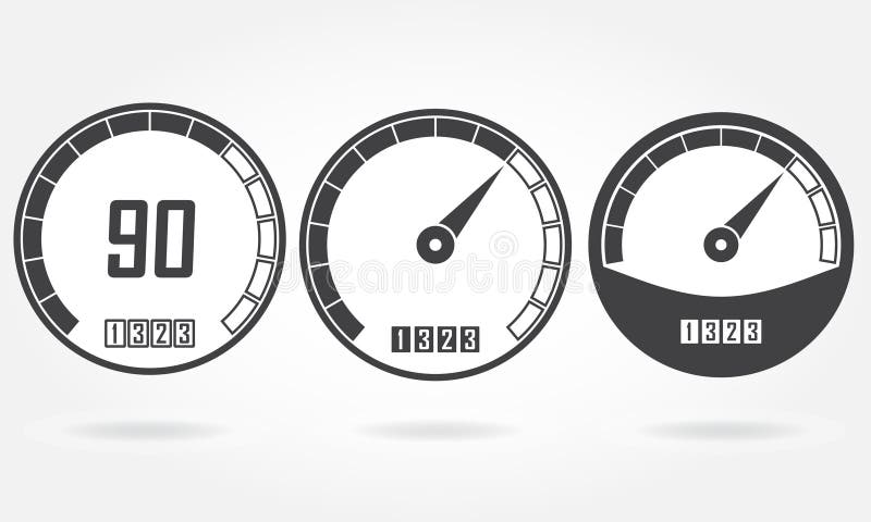 Speedometer and RPM Gauge Cluster Stock Vector - Illustration of ...