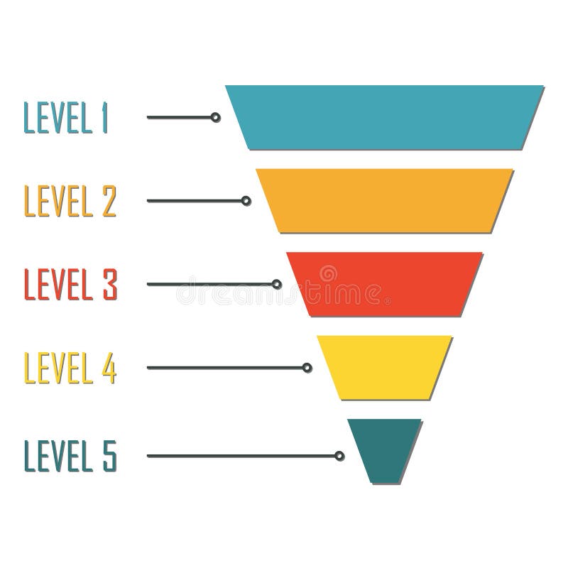 Funnel Symbol Infographic Template. Business Concept with 5 Options for ...
