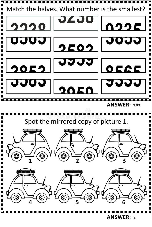 Abstract Brain Games, or Visual Puzzles Stock Vector - Illustration of ...