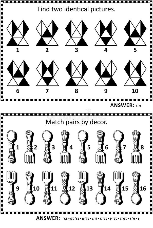 Abstract Brain Games, or Visual Puzzles Stock Vector - Illustration of ...