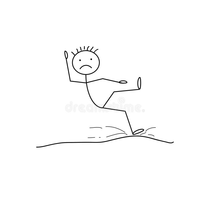 The Symbol with the Figure of a Falling Man Stock Vector - Illustration ...