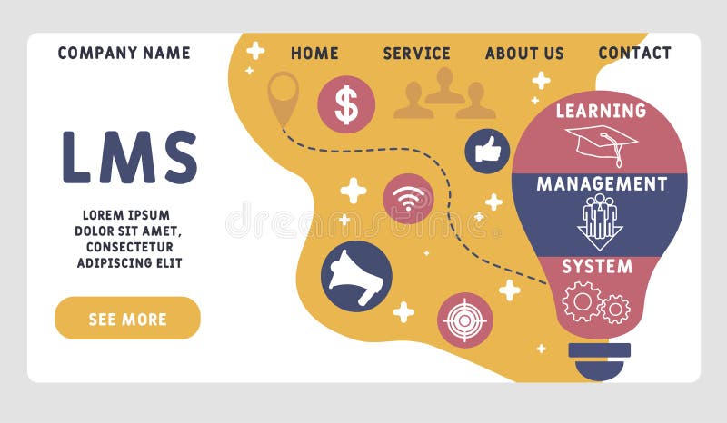 Vector Website Design Template . LMS - Learning Management System ...