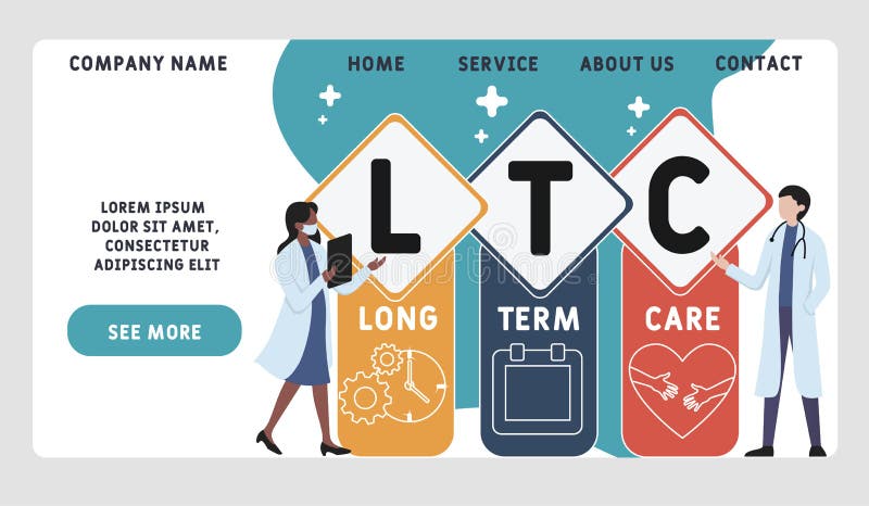 Vector Website Design Template . LTC - Long Term Care Stock Vector ...