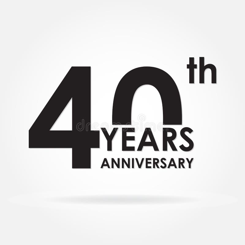 40 Years Anniversary Icon or Sign. Template for Celebration and ...
