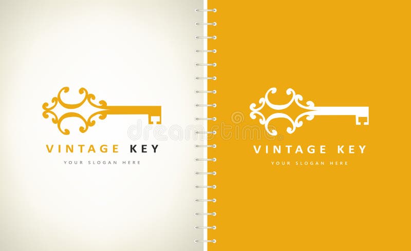 Vintage old key logo stock vector. Illustration of sign - 118430710
