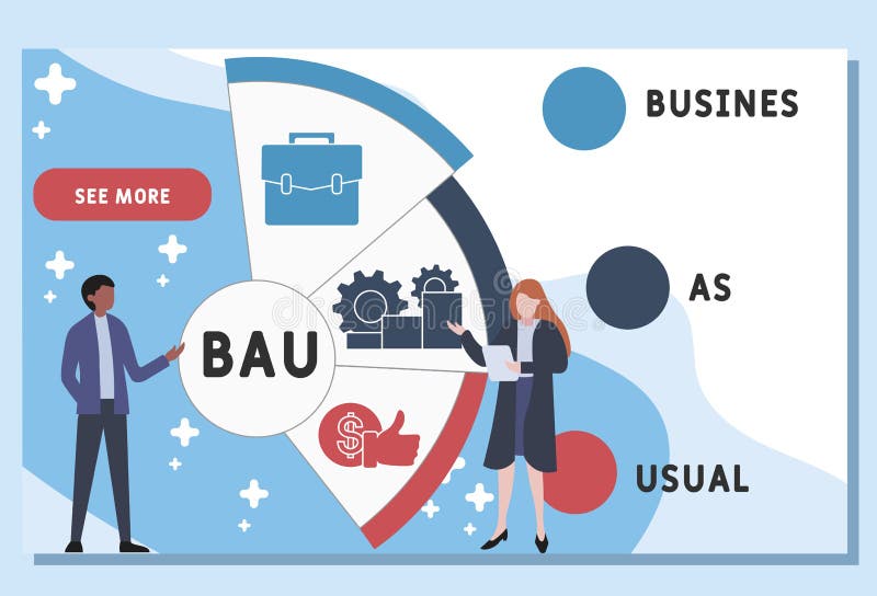 BAU - Business As Usual. Business Concept Background Stock Vector ...